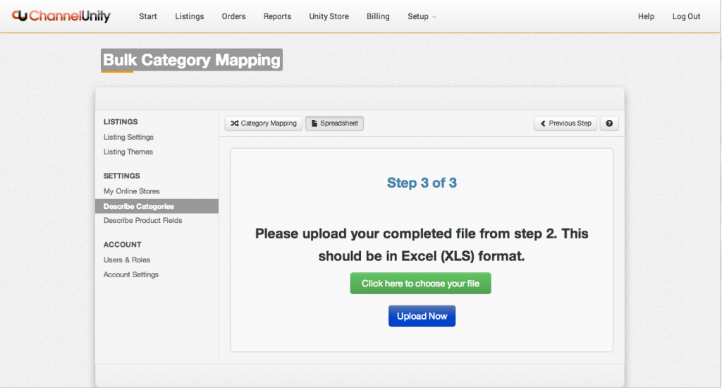 How to describe categories using a spreadsheet - ChannelUnity Knowledgebase