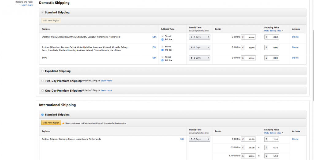 Amazon Shipping Templates - ChannelUnity Knowledgebase