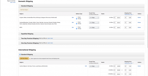 Amazon Shipping Templates - ChannelUnity Knowledgebase