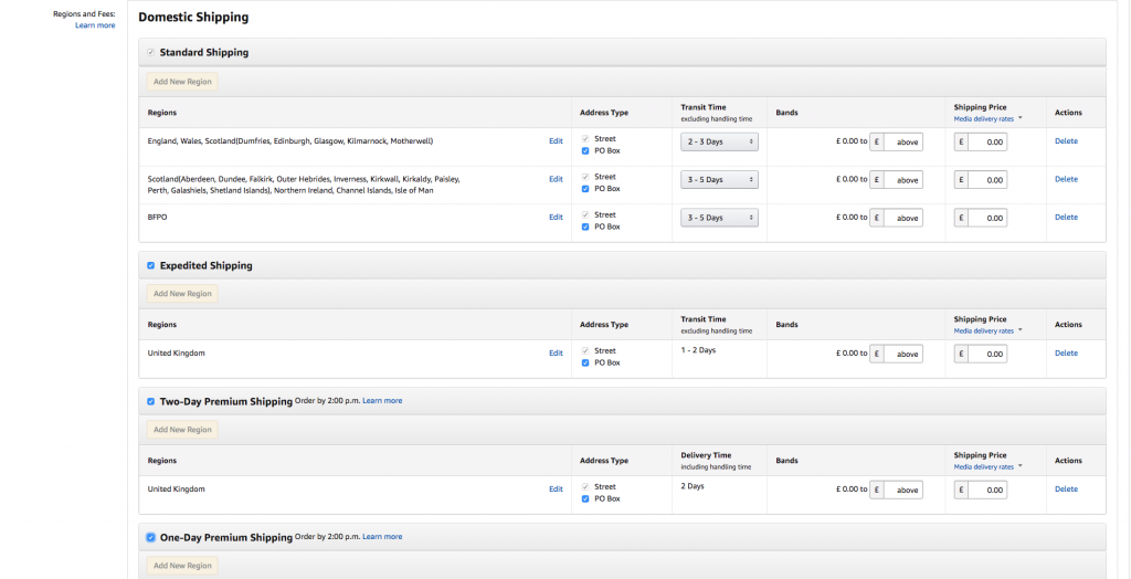 Amazon Shipping Templates - ChannelUnity Knowledgebase