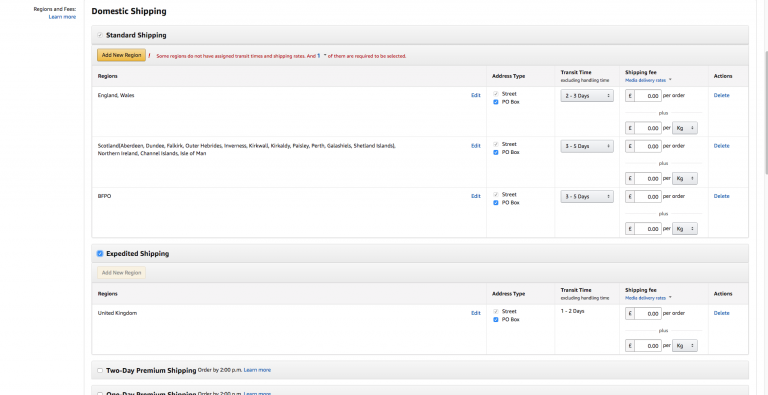 Amazon Shipping Templates - ChannelUnity Knowledgebase