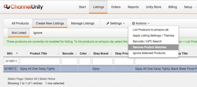 Remove Product Matches for Amazon - ChannelUnity Knowledgebase
