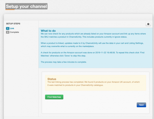 Link to Existing Listings - Amazon - ChannelUnity Knowledgebase
